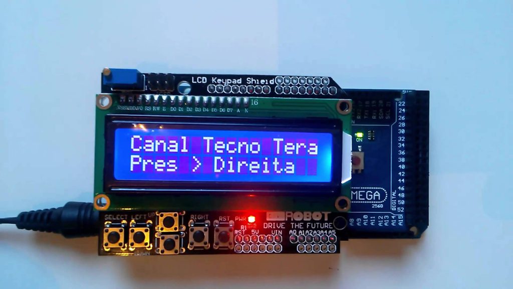 Testando Display 16x2 Com Teclado Direcionais No ArduÍno Tecnotera